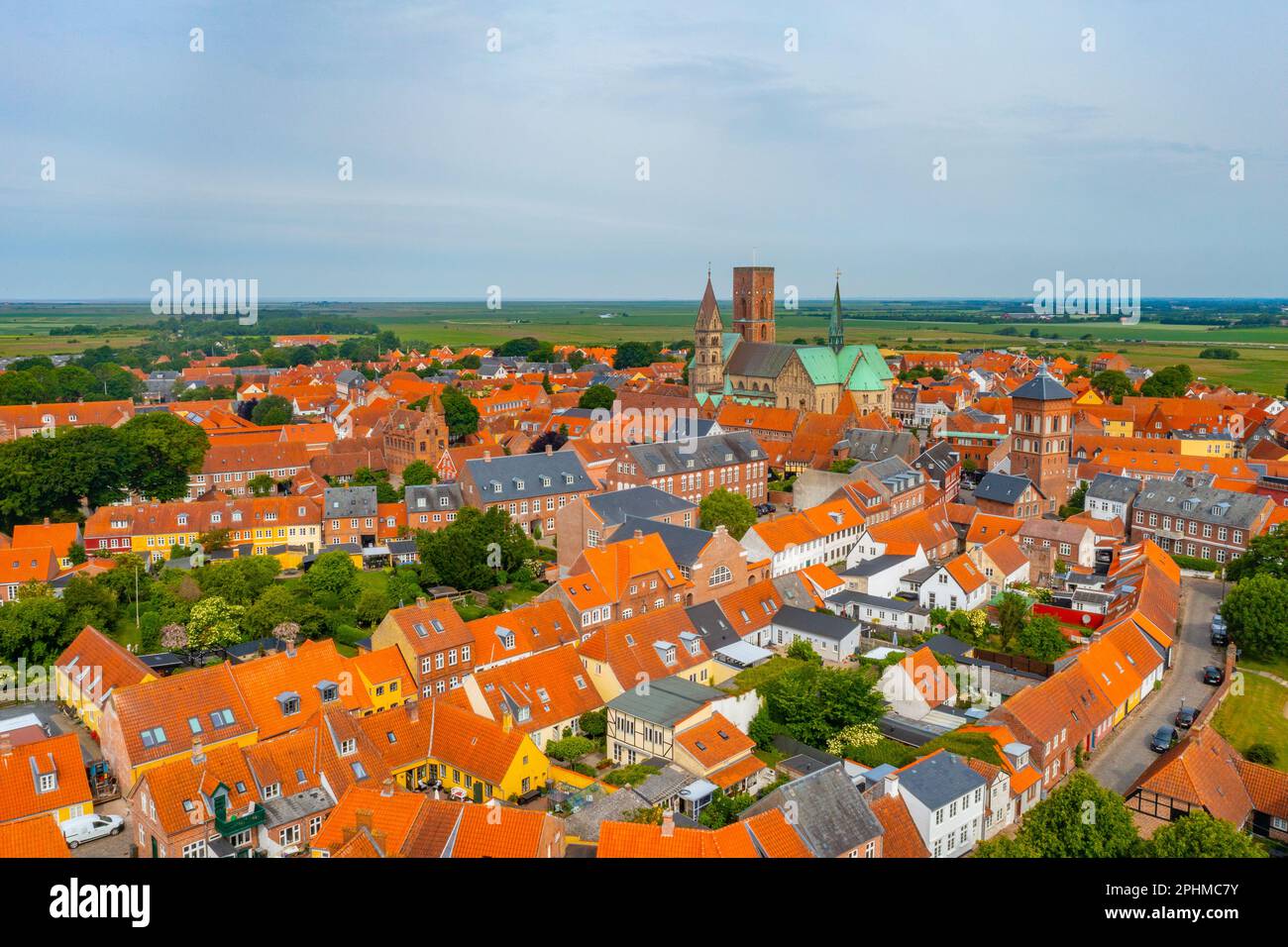 Cityscape of Danish town Ribe Stock Photo - Alamy
