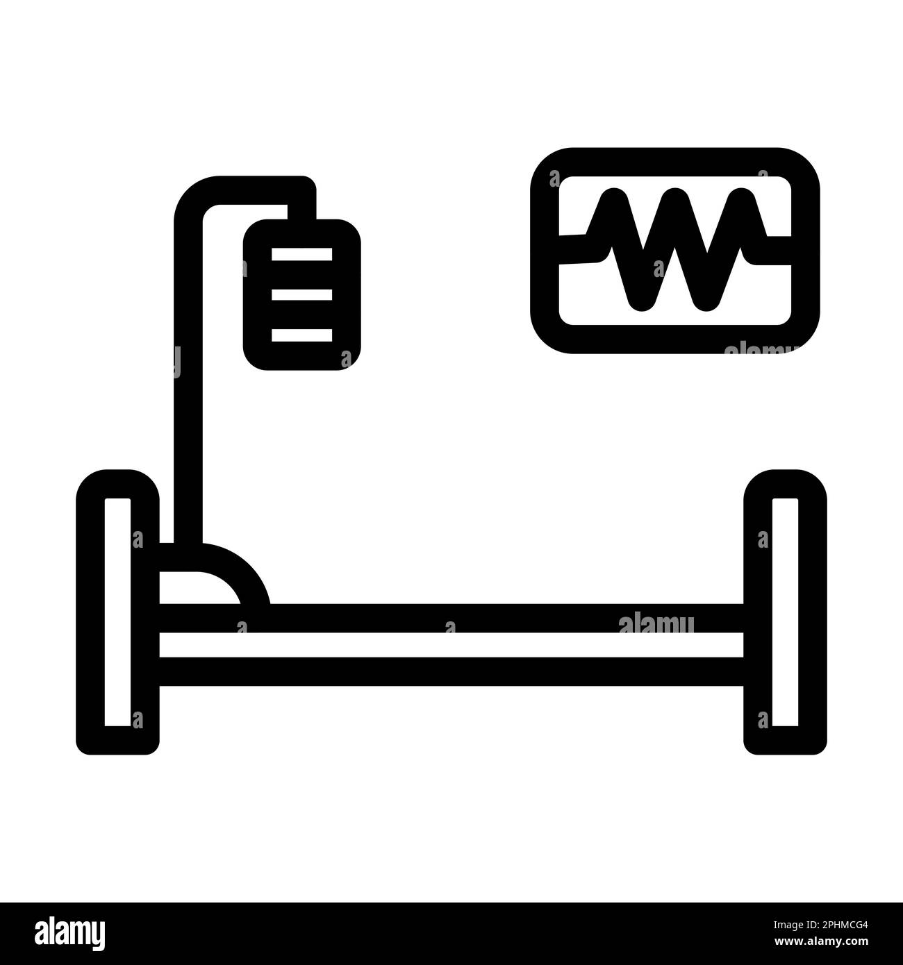 Intensive Care Unit Vector Thick Line Icon For Personal And Commercial ...