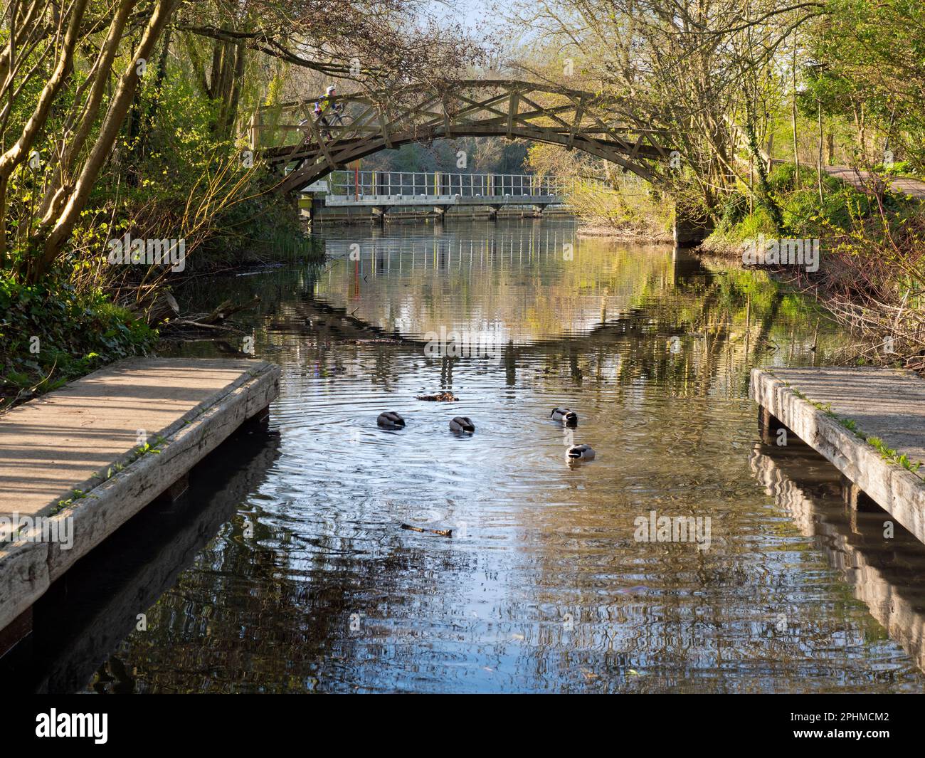 The Thames Path walkway is a route much frequented by cyclists, joggers ...
