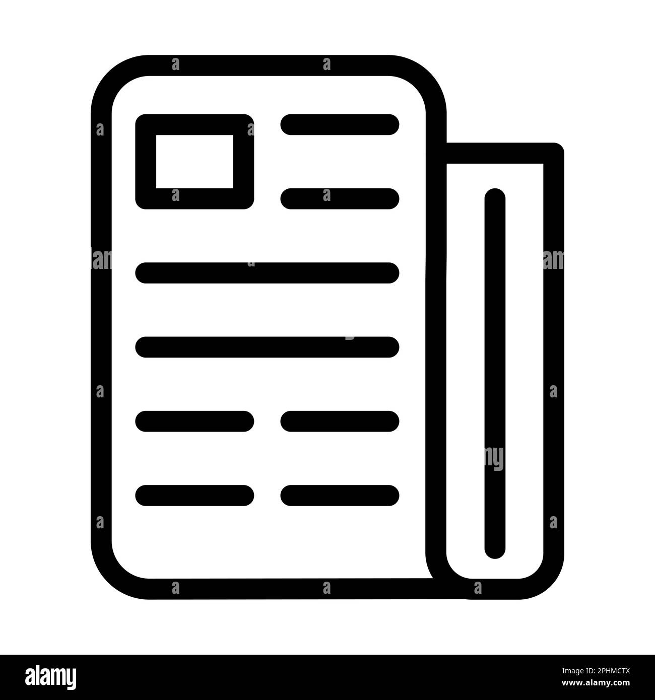 Article Vector Thick Line Icon For Personal And Commercial Use Stock Photo - Alamy