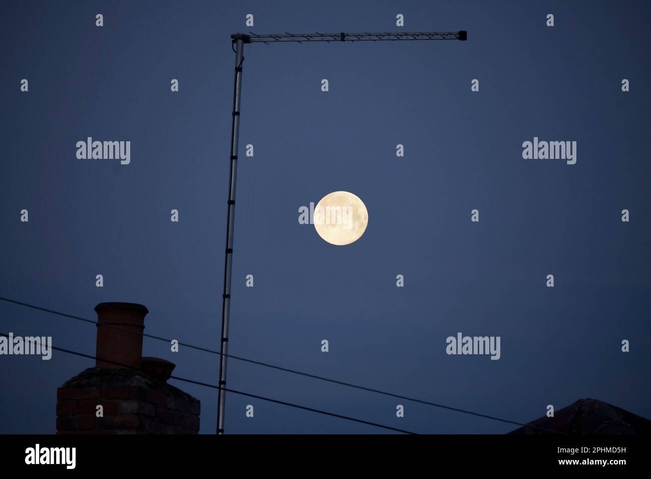 A full Snow Moon is setting over my home in Radley Village. Snow Moon ...