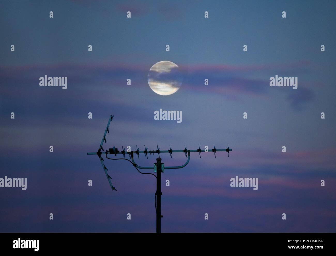 A full Snow Moon is setting over my home in Radley Village. Snow Moon ...