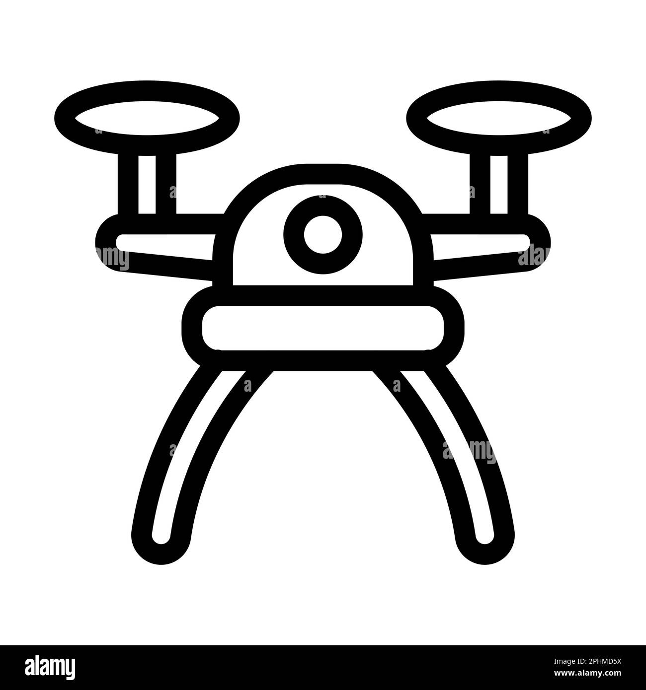 Drone Vector Thick Line Icon For Personal And Commercial Use Stock ...