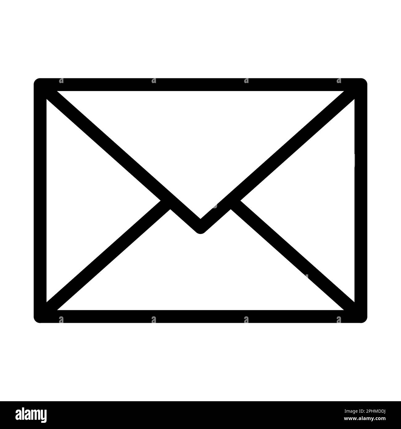 Mail Vector Thick Line Icon For Personal And Commercial Use Stock Photo - Alamy