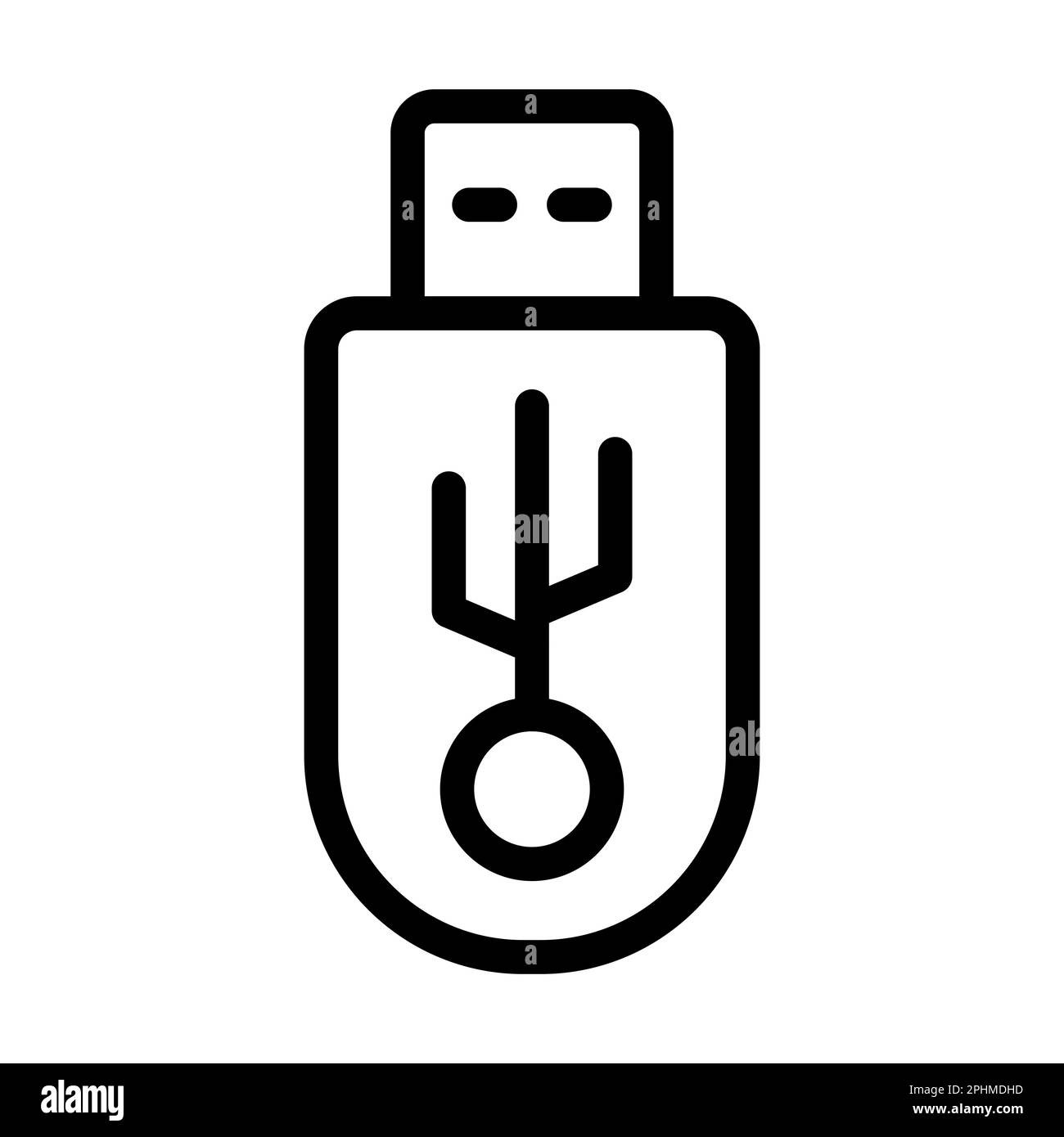 Pen Drive Vector Thick Line Icon For Personal And Commercial Use Stock ...