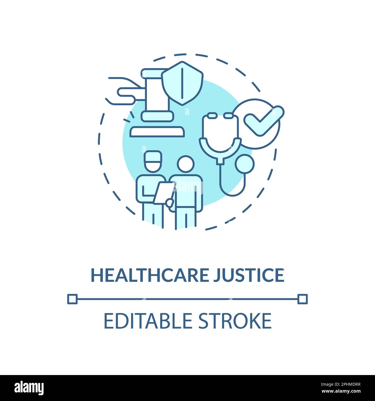 Healthcare justice blue concept icon Stock Vector Image & Art - Alamy