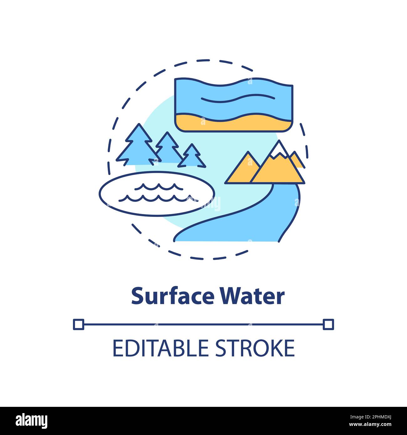 Surface water concept icon Stock Vector Image & Art - Alamy