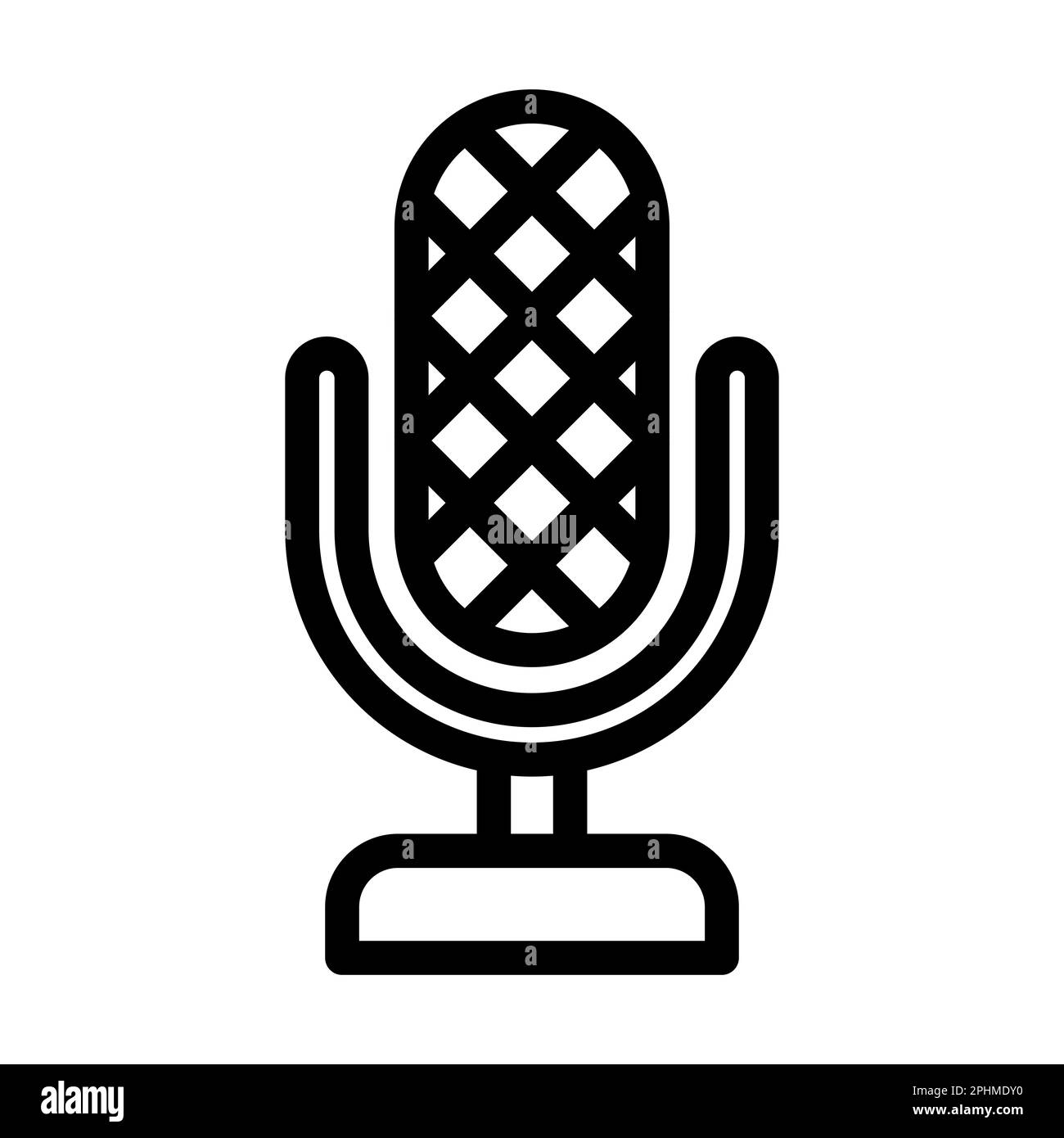 Voice Recorder Vector Thick Line Icon For Personal And Commercial Use ...