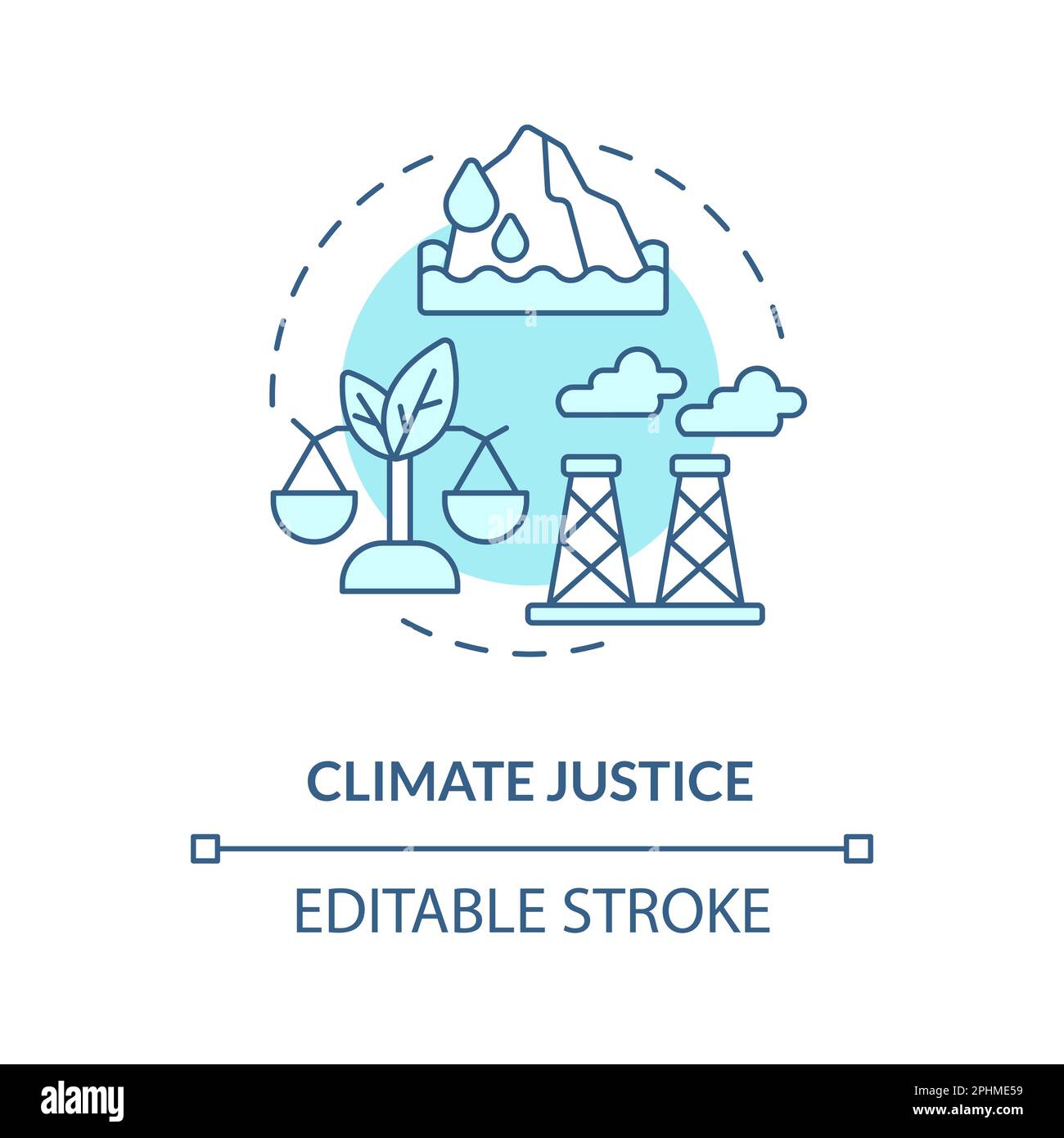 Climate justice blue concept icon Stock Vector Image & Art - Alamy