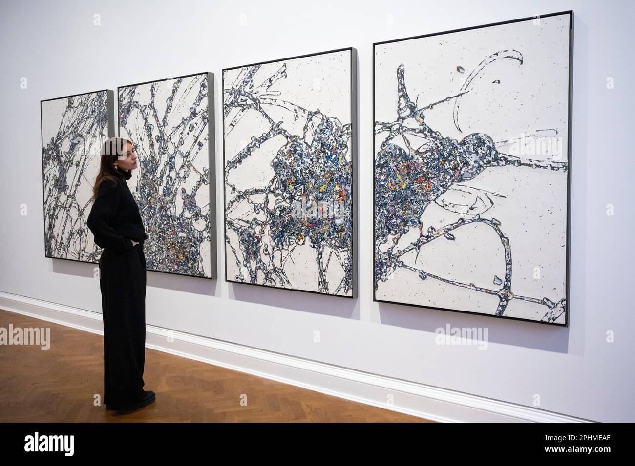 London, UK. 29 March 2023. A staff member views 'Perdu CLIX, CLX, CLXI ...