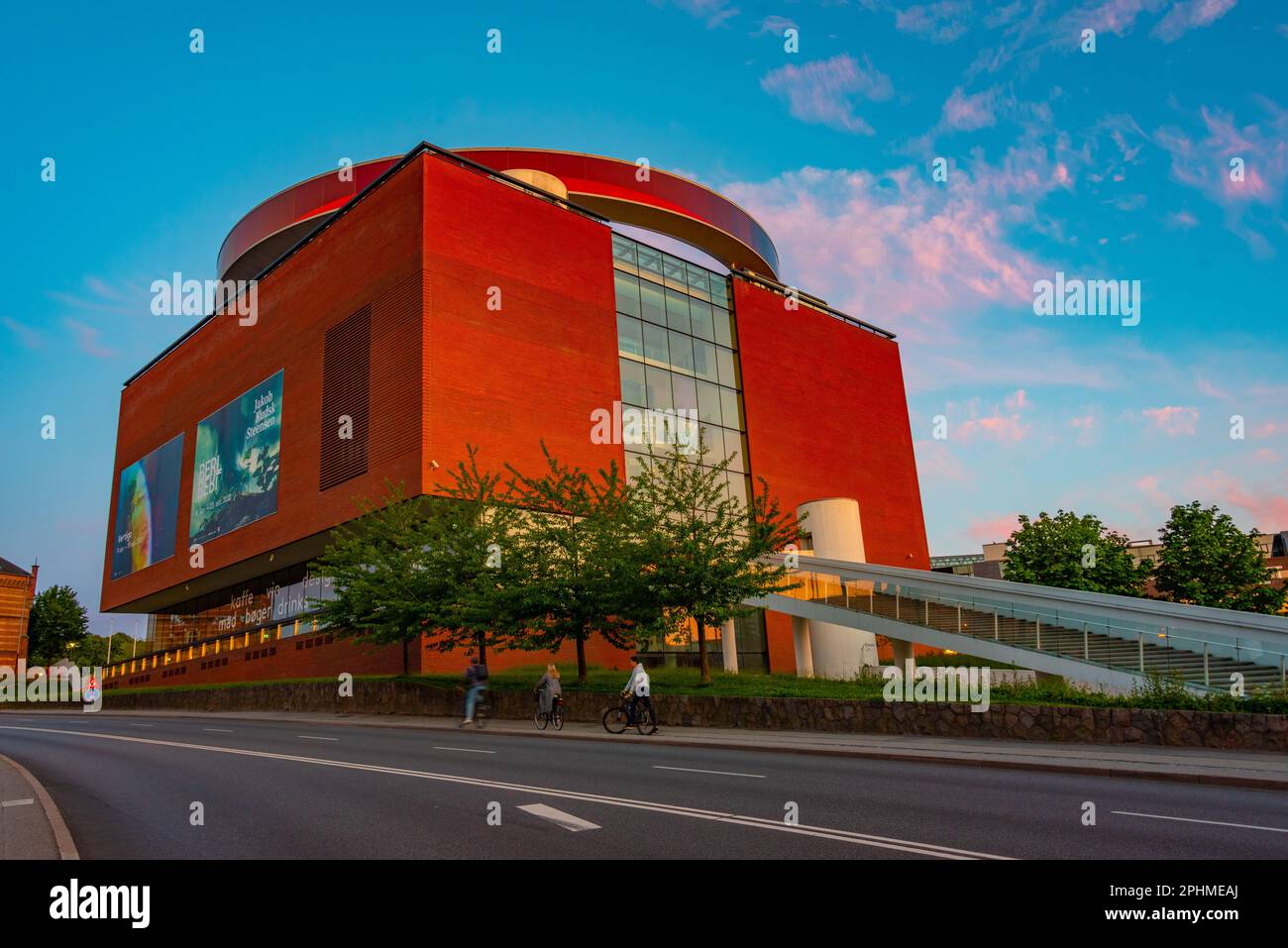 Sunset view of ARoS Aarhus Art Museum in Denmark Stock Photo - Alamy