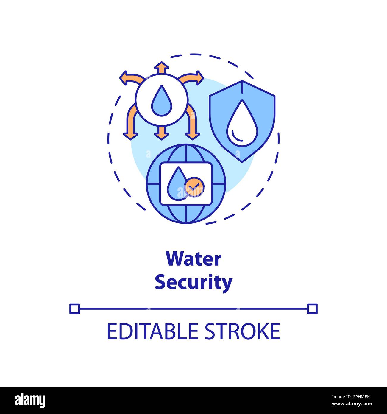 Water security concept icon Stock Vector Image & Art - Alamy