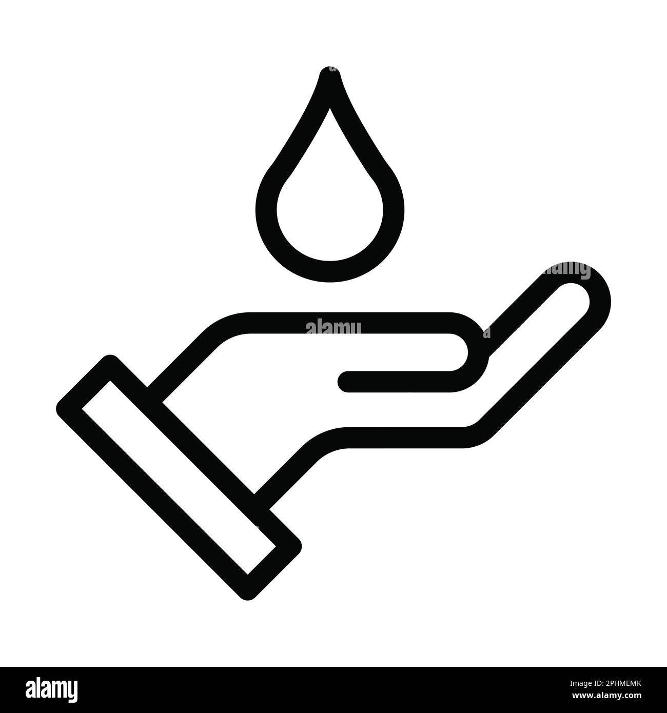 Water Scarcity Vector Thick Line Icon For Personal And Commercial Use ...