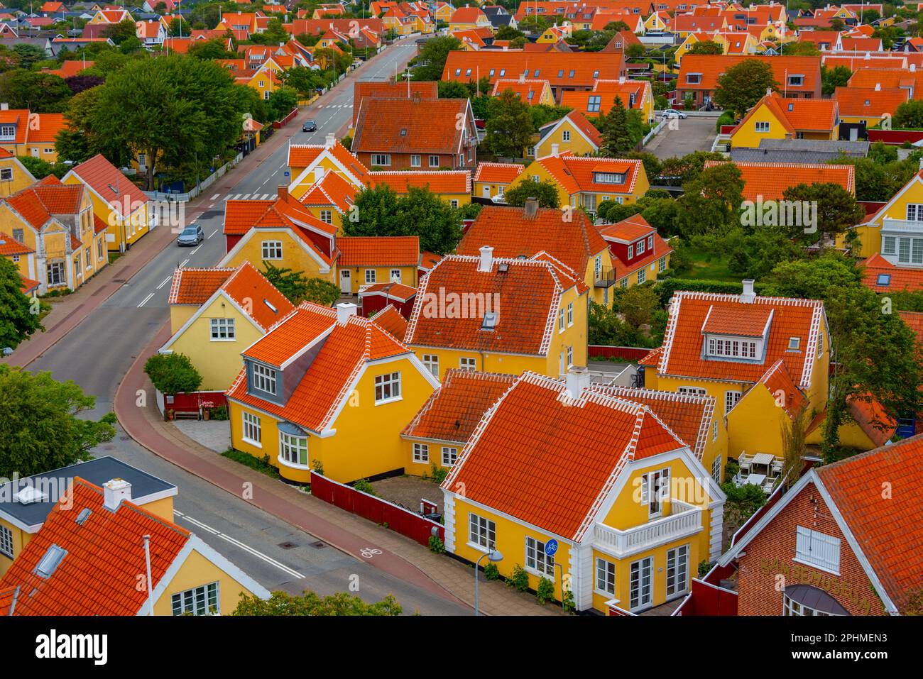 Aerial view of Danish town Skagen Stock Photo - Alamy