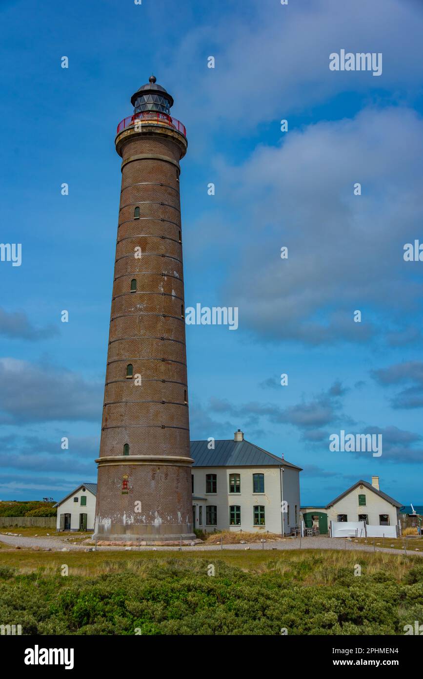 Skagen Gray Lighthouse in Denmark Stock Photo - Alamy