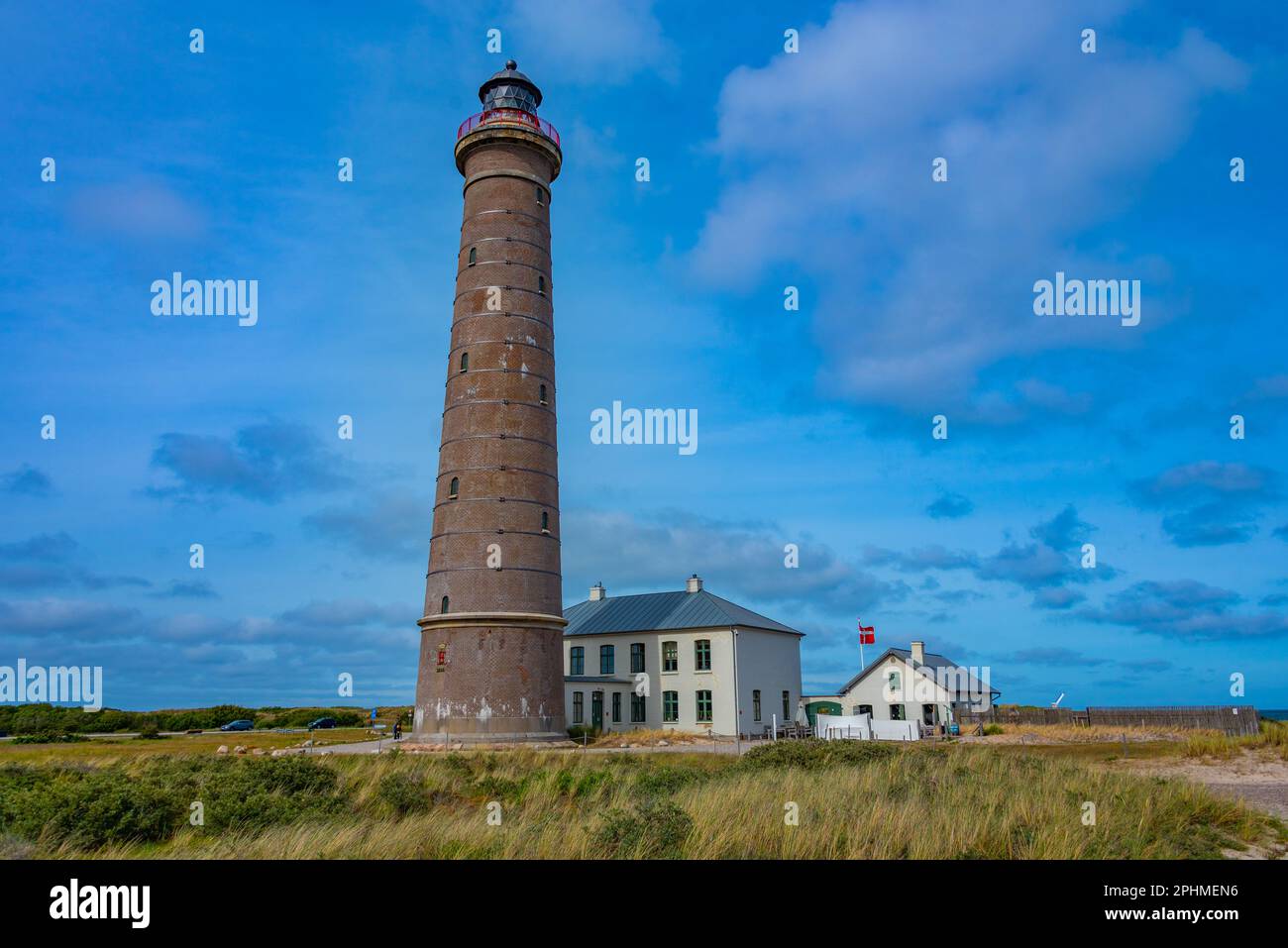 Skagen Gray Lighthouse in Denmark Stock Photo - Alamy
