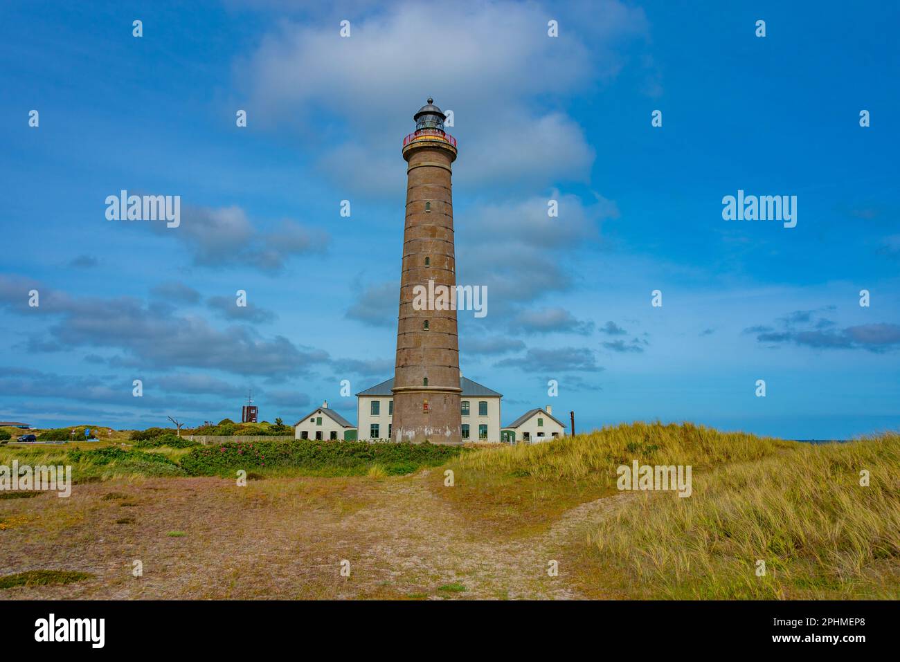 Skagen Gray Lighthouse in Denmark Stock Photo - Alamy