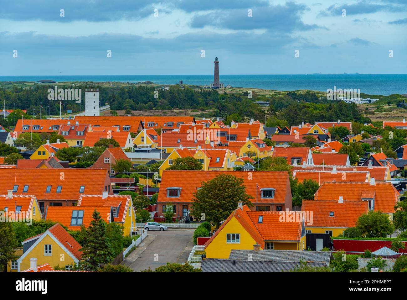 Aerial view of Danish town Skagen Stock Photo - Alamy