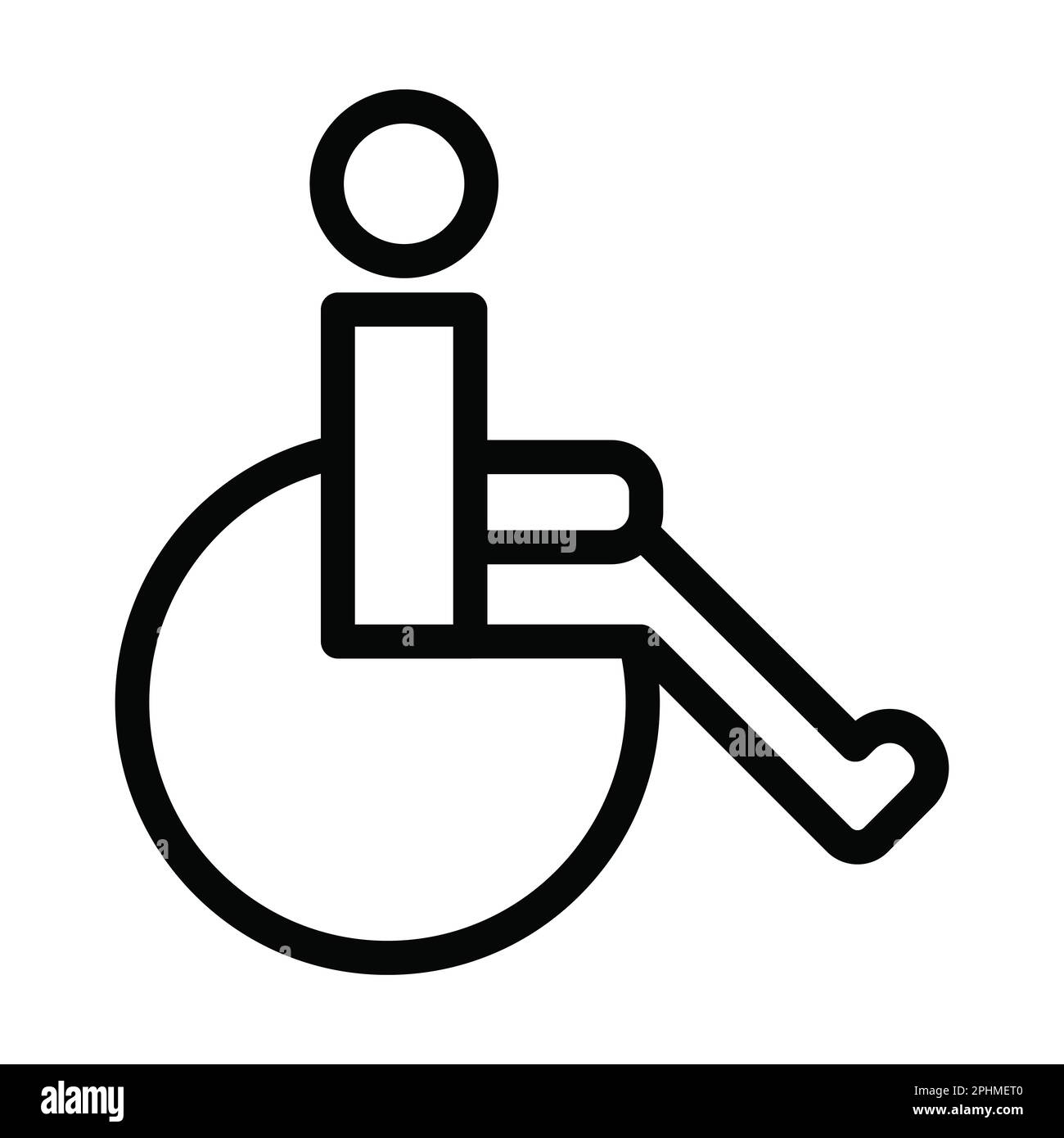 Disabled Vector Thick Line Icon For Personal And Commercial Use Stock ...