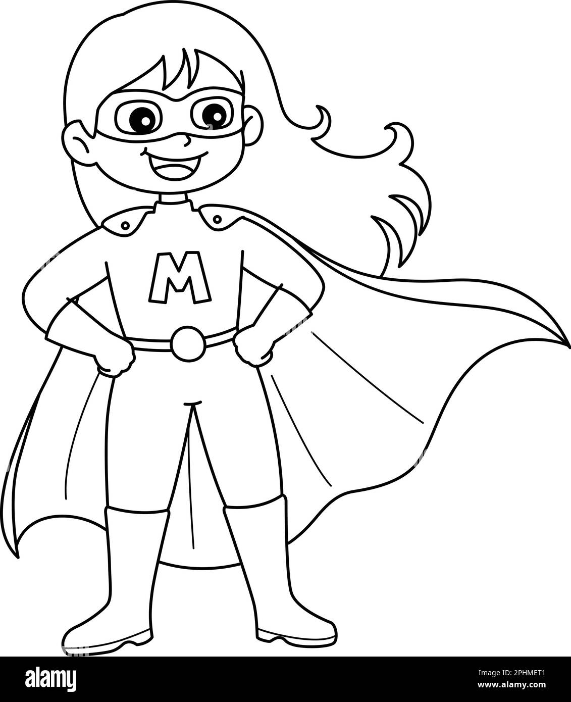 Mothers Day Supermom Isolated Coloring Page Stock Vector Image & Art ...