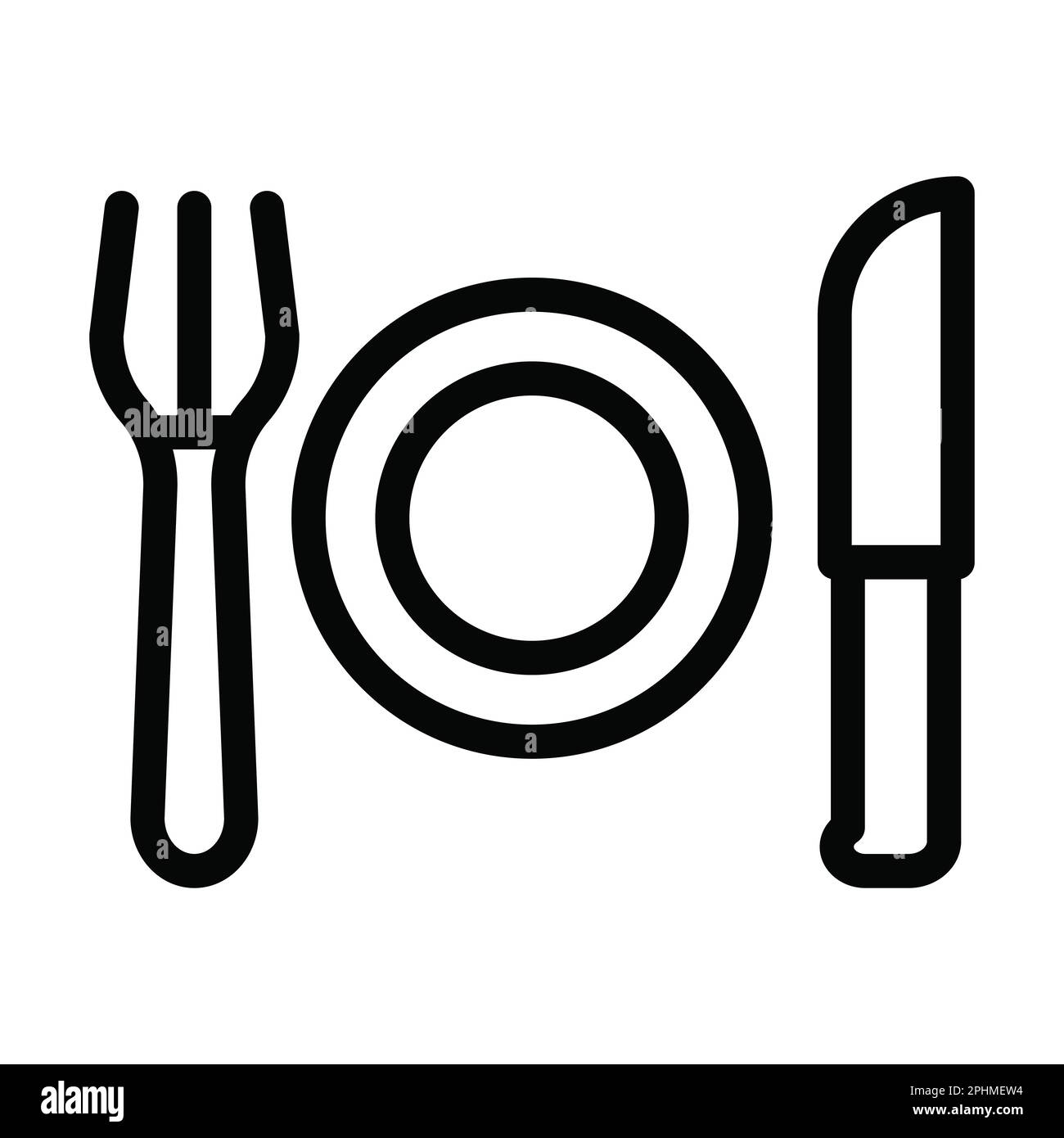 Hunger Vector Thick Line Icon For Personal And Commercial Use Stock ...