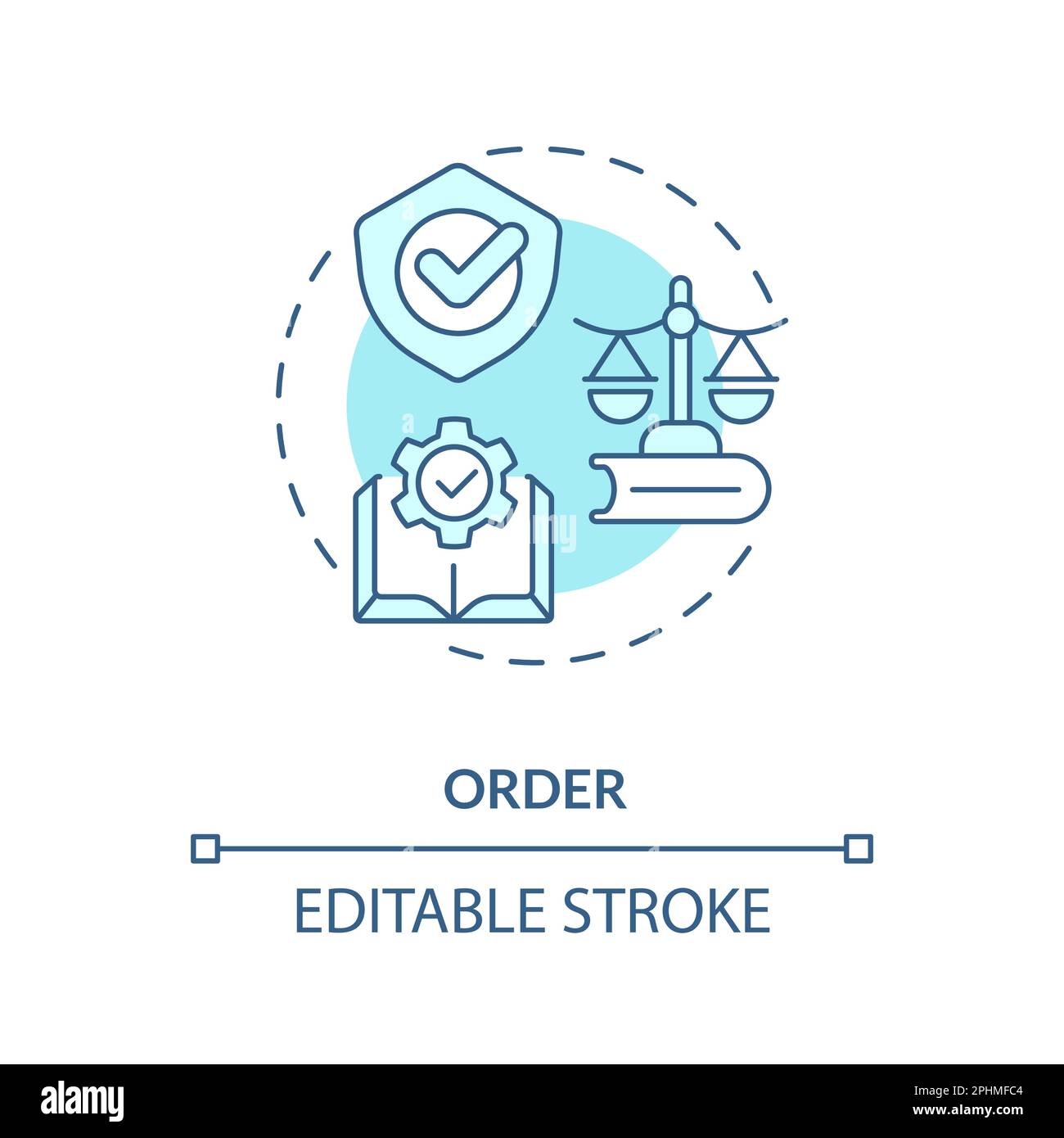 Order Blue Concept Icon Stock Vector Image And Art Alamy