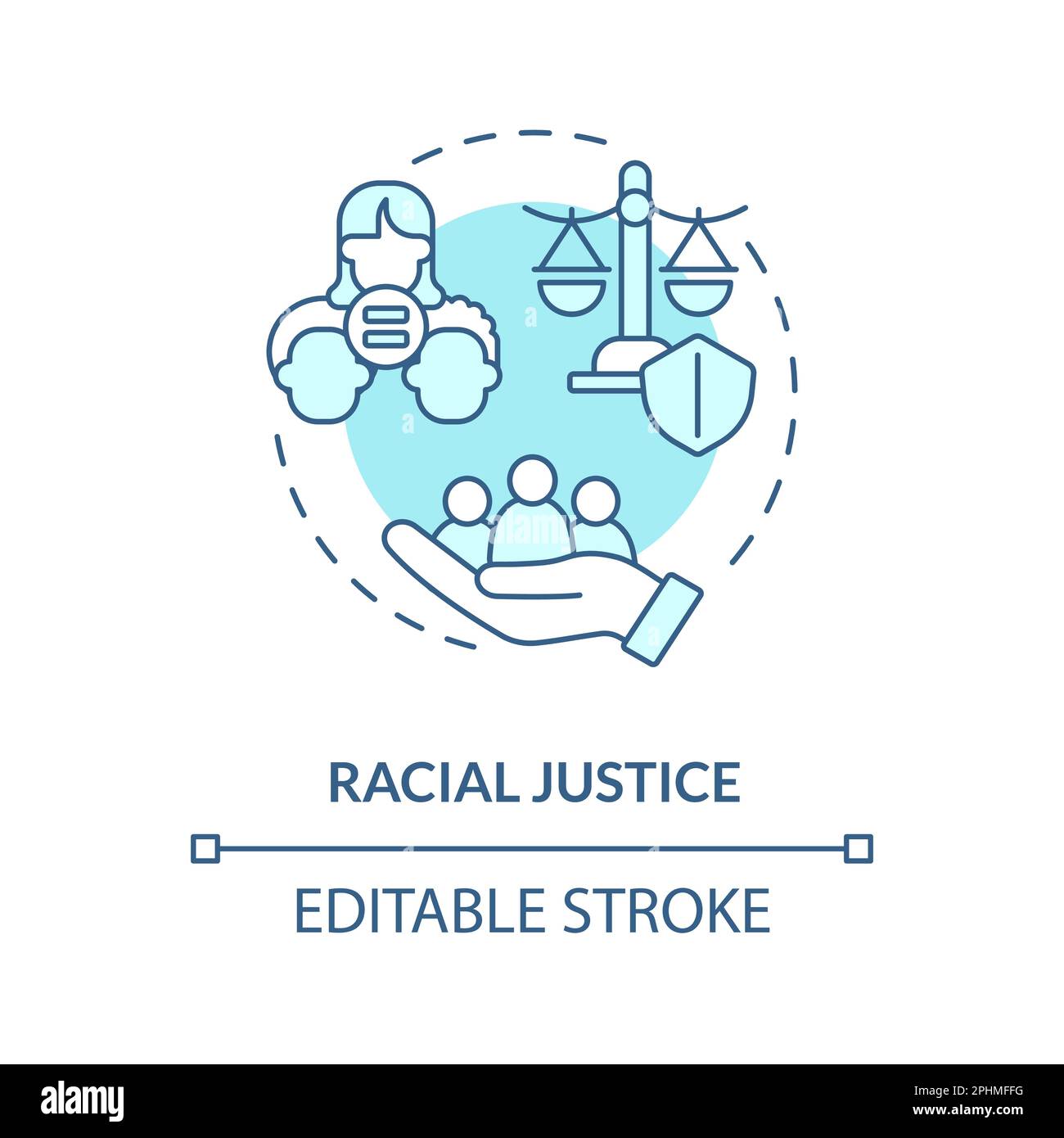 Racial justice blue concept icon Stock Vector Image & Art - Alamy
