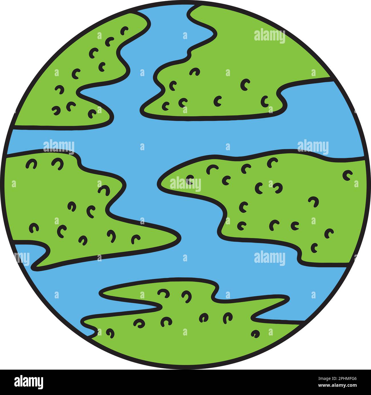Planet Earth Cartoon Colored Clipart Illustration Stock Vector Image ...