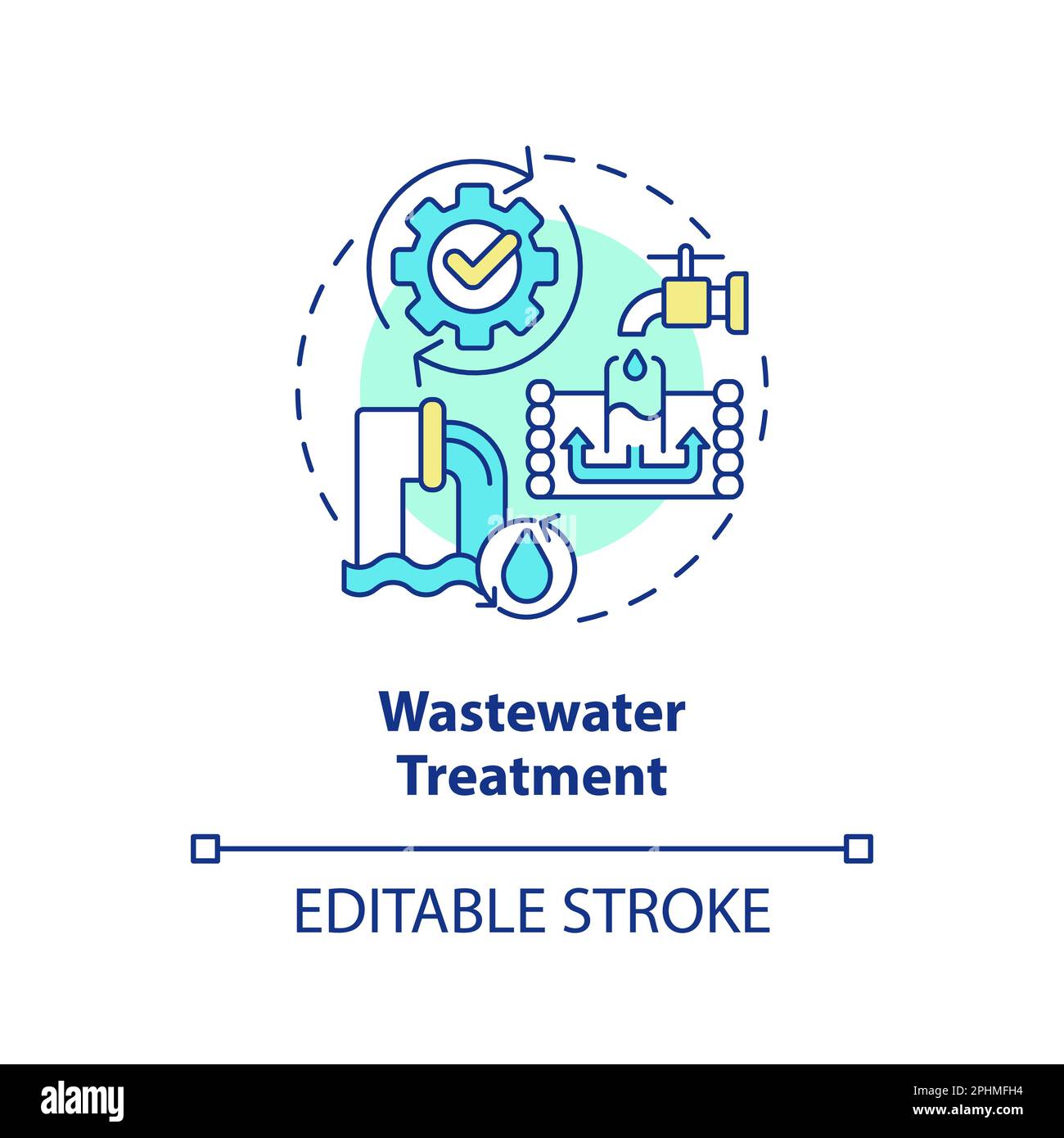 Wastewater treatment concept icon Stock Vector Image & Art - Alamy