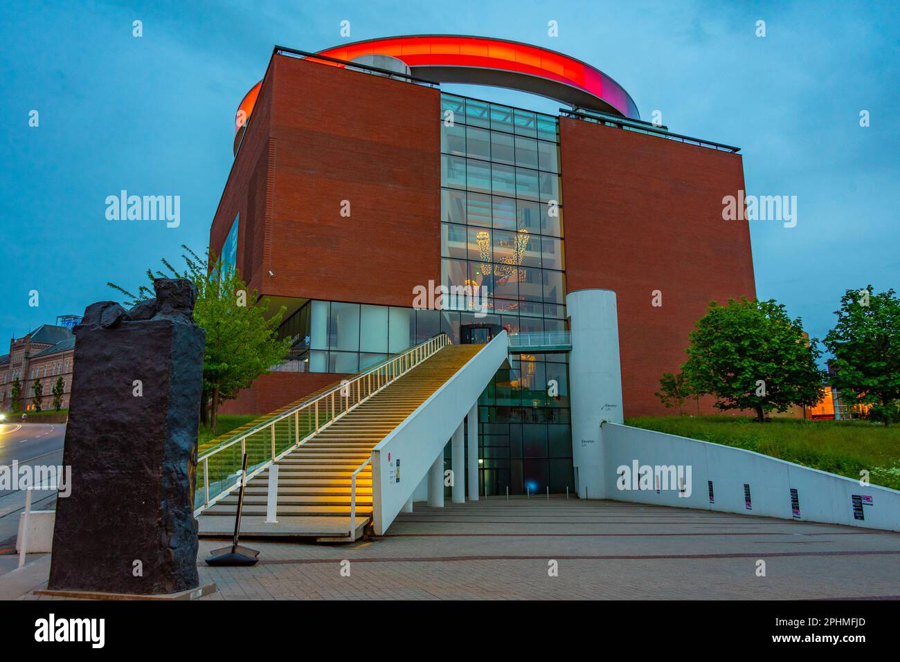 Sunset view of ARoS Aarhus Art Museum in Denmark Stock Photo - Alamy