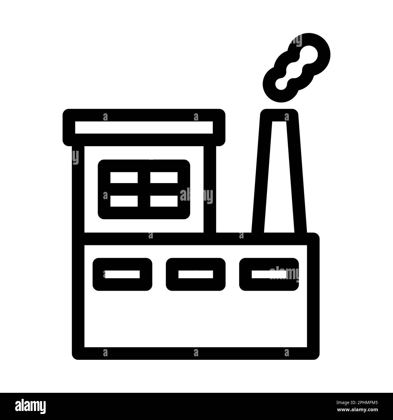 Factory Vector Thick Line Icon For Personal And Commercial Use Stock Photo - Alamy