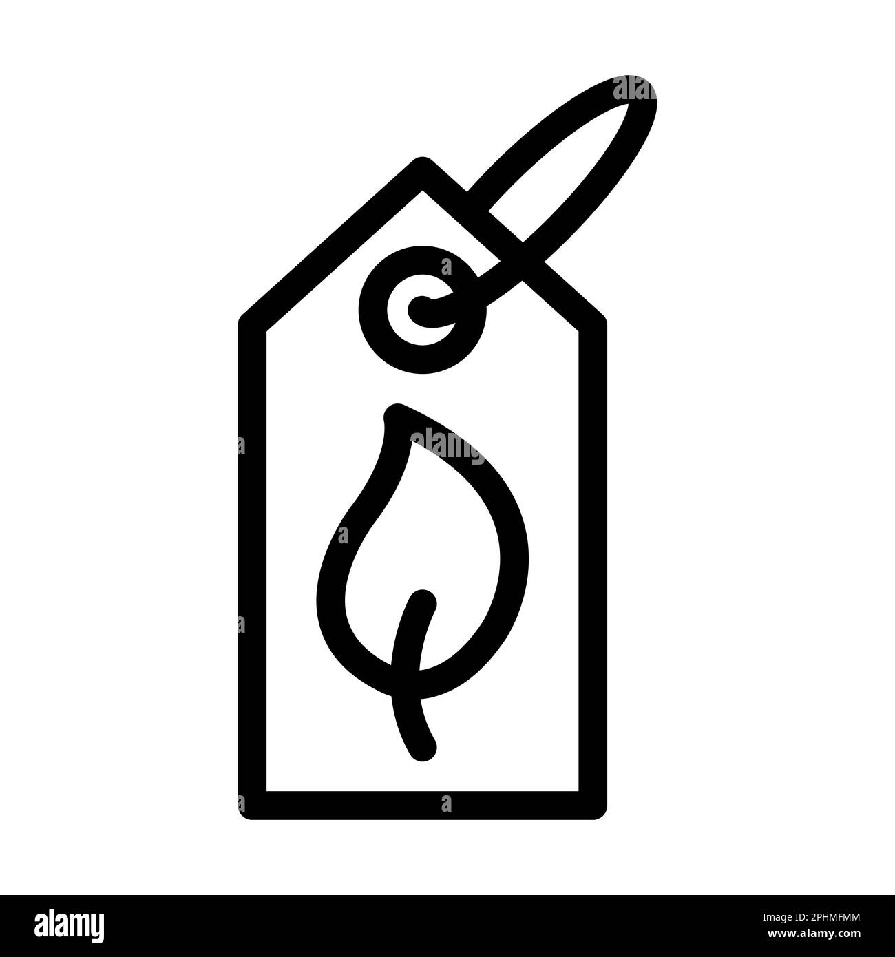 Eco Tag Vector Thick Line Icon For Personal And Commercial Use Stock ...