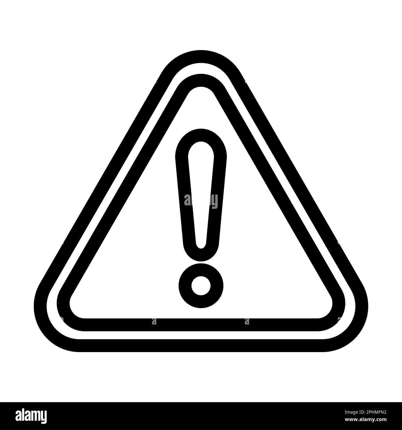 Hazards Vector Thick Line Icon For Personal And Commercial Use Stock ...
