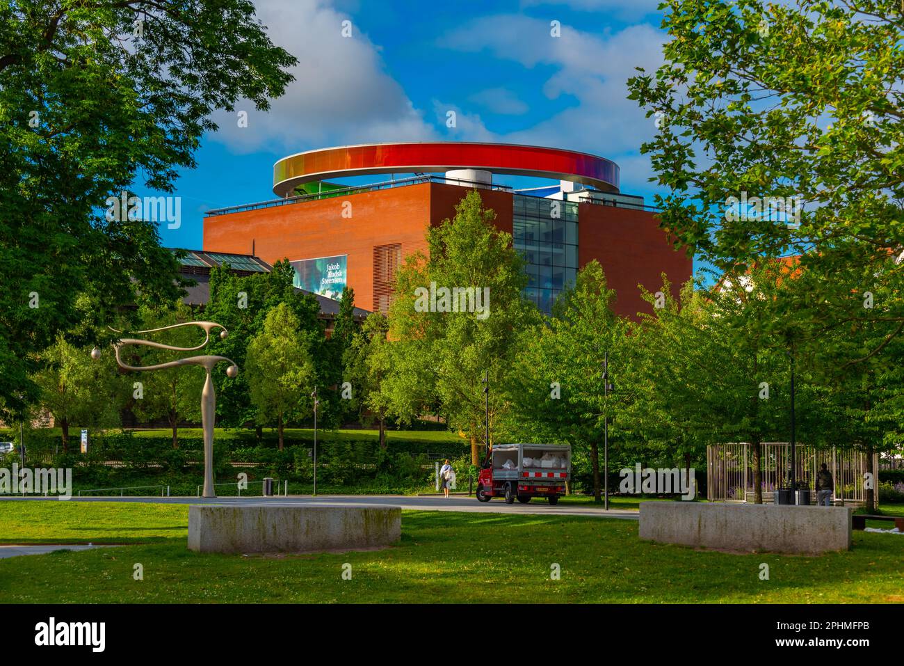 Sunset view of ARoS Aarhus Art Museum in Denmark Stock Photo - Alamy