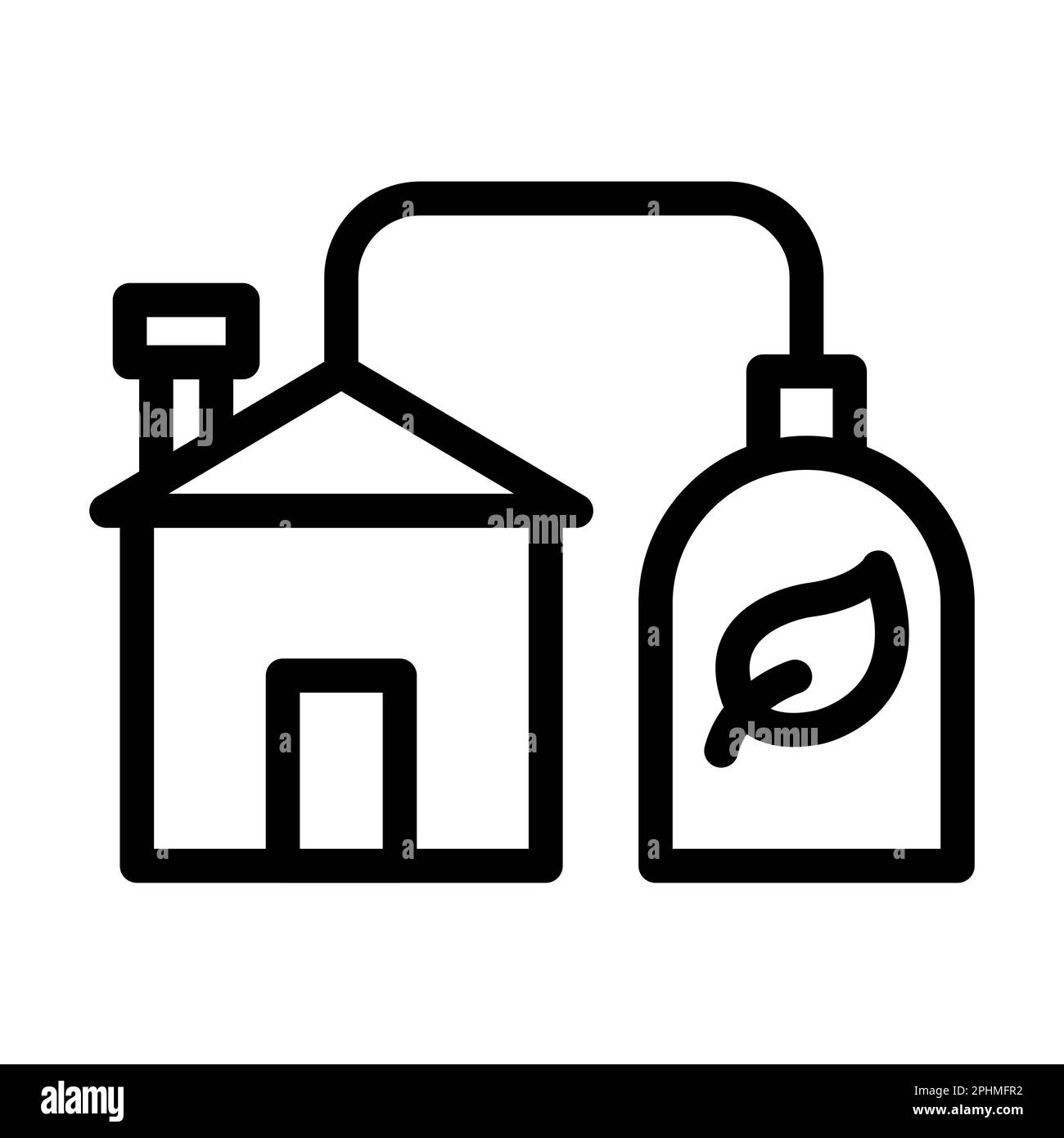 Bio gas Vector Thick Line Icon For Personal And Commercial Use Stock Photo - Alamy