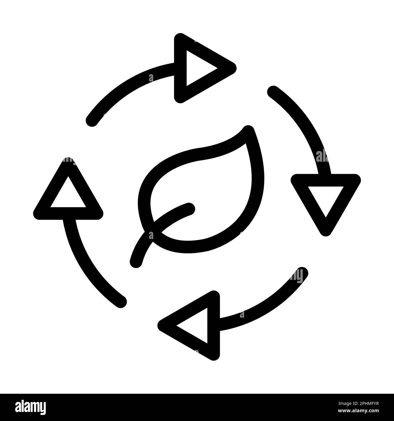 Carbon Cycle Vector Thick Line Icon For Personal And Commercial Use ...
