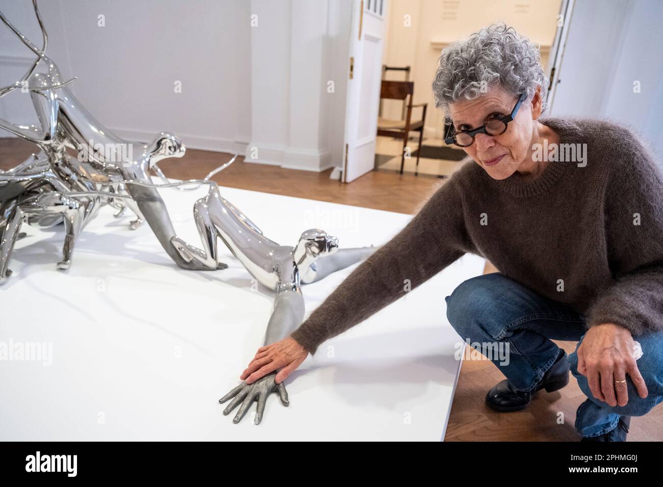 London, UK. 29 March 2023. Rona Pondick with her work 'Monkeys', 1998 ...