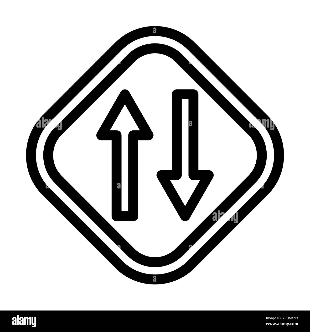 Two Way Vector Thick Line Icon For Personal And Commercial Use Stock ...