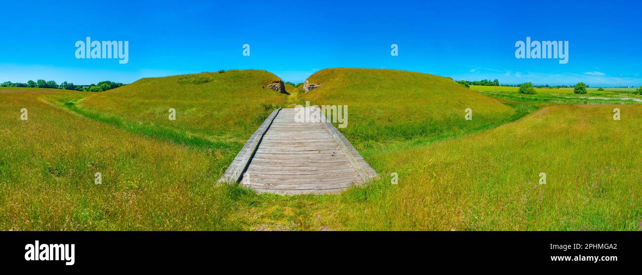 Trelleborg viking ring fortress in Denmark Stock Photo - Alamy
