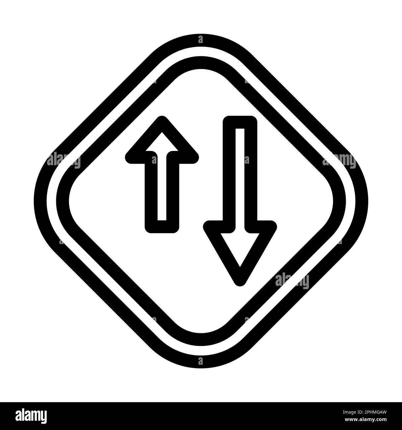 Priority Oncomming Vector Thick Line Icon For Personal And Commercial ...