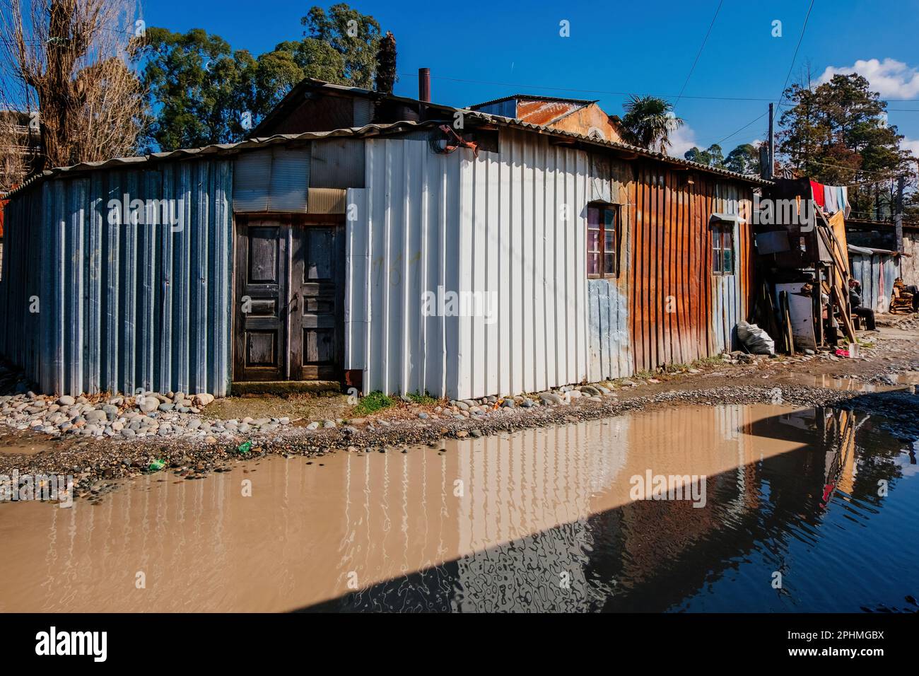 Old shabby houses in the slum district Stock Photo - Alamy