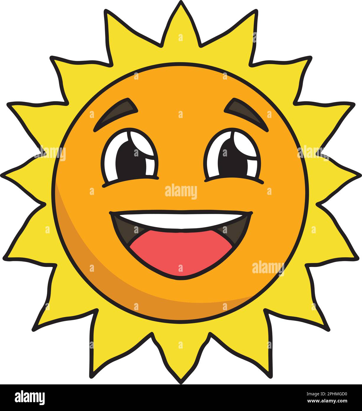 Happy Sun Cartoon Colored Clipart Illustration Stock Vector Image & Art ...