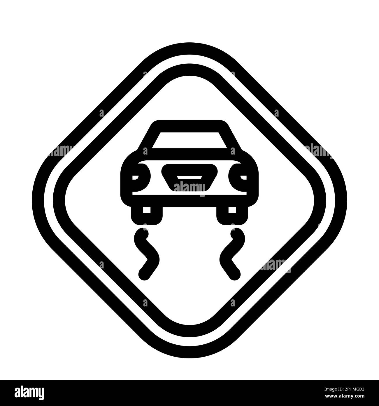Slippery Vector Thick Line Icon For Personal And Commercial Use Stock ...