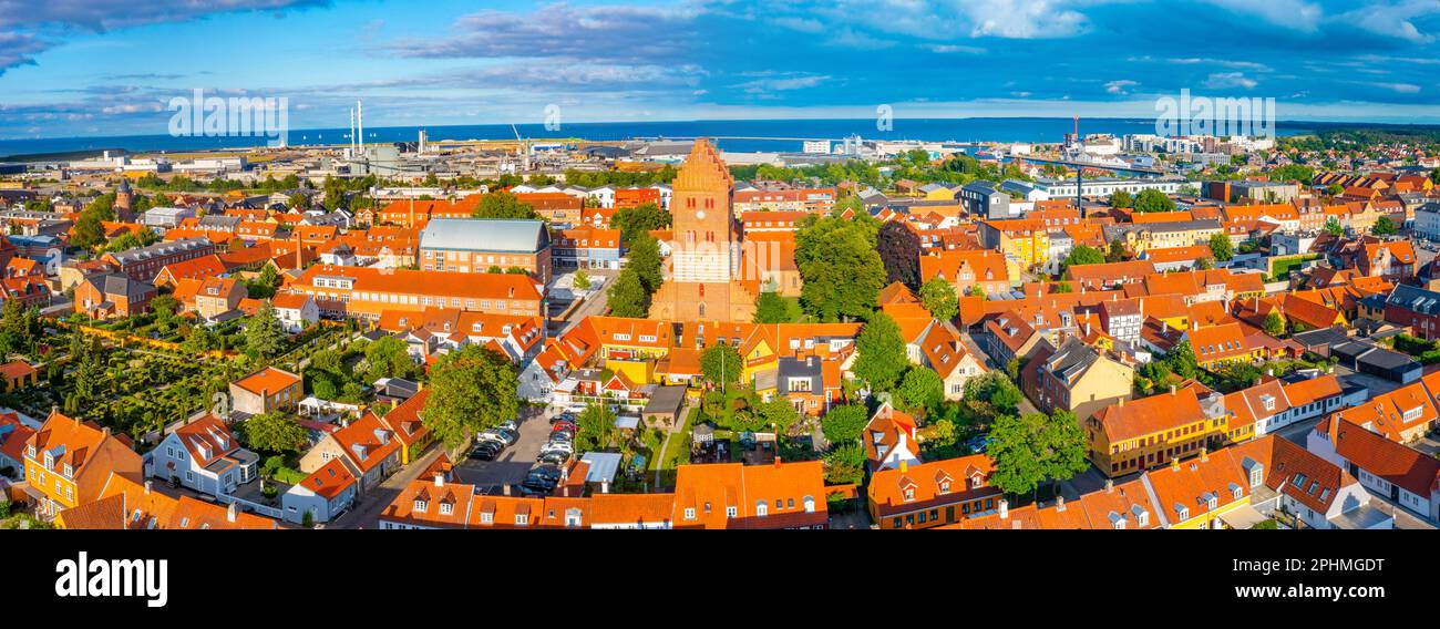 Aerial view of Danish town Koge Stock Photo - Alamy