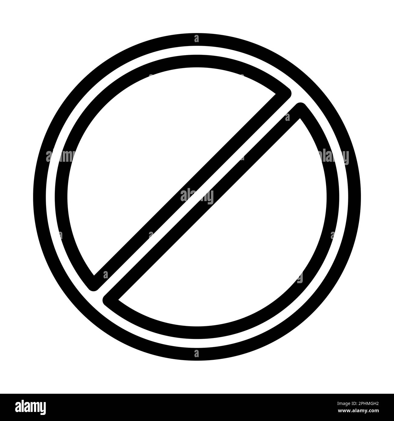Forbidden Sign Vector Thick Line Icon For Personal And Commercial Use ...