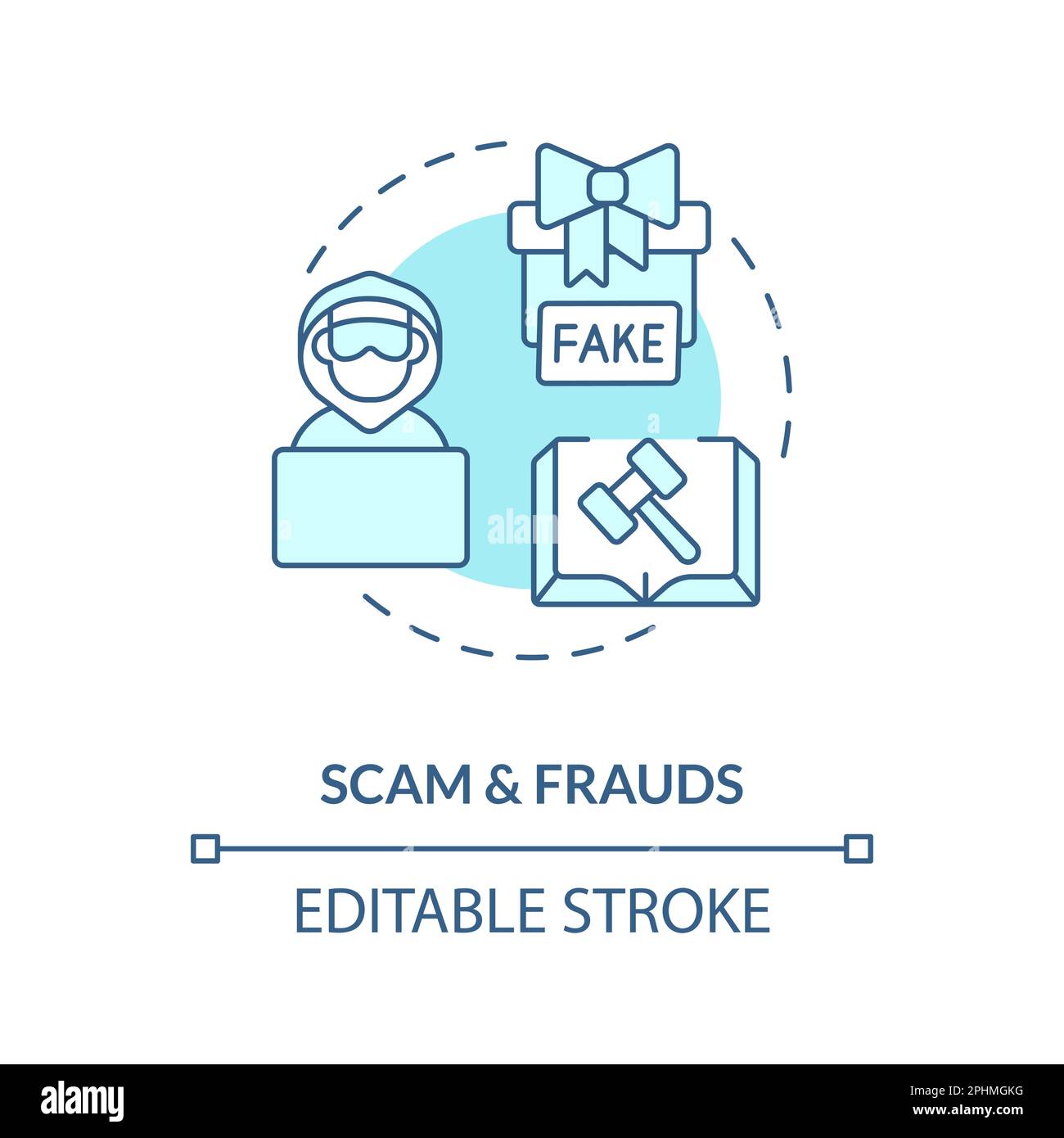 Fake blue round flat Stock Vector Images - Alamy