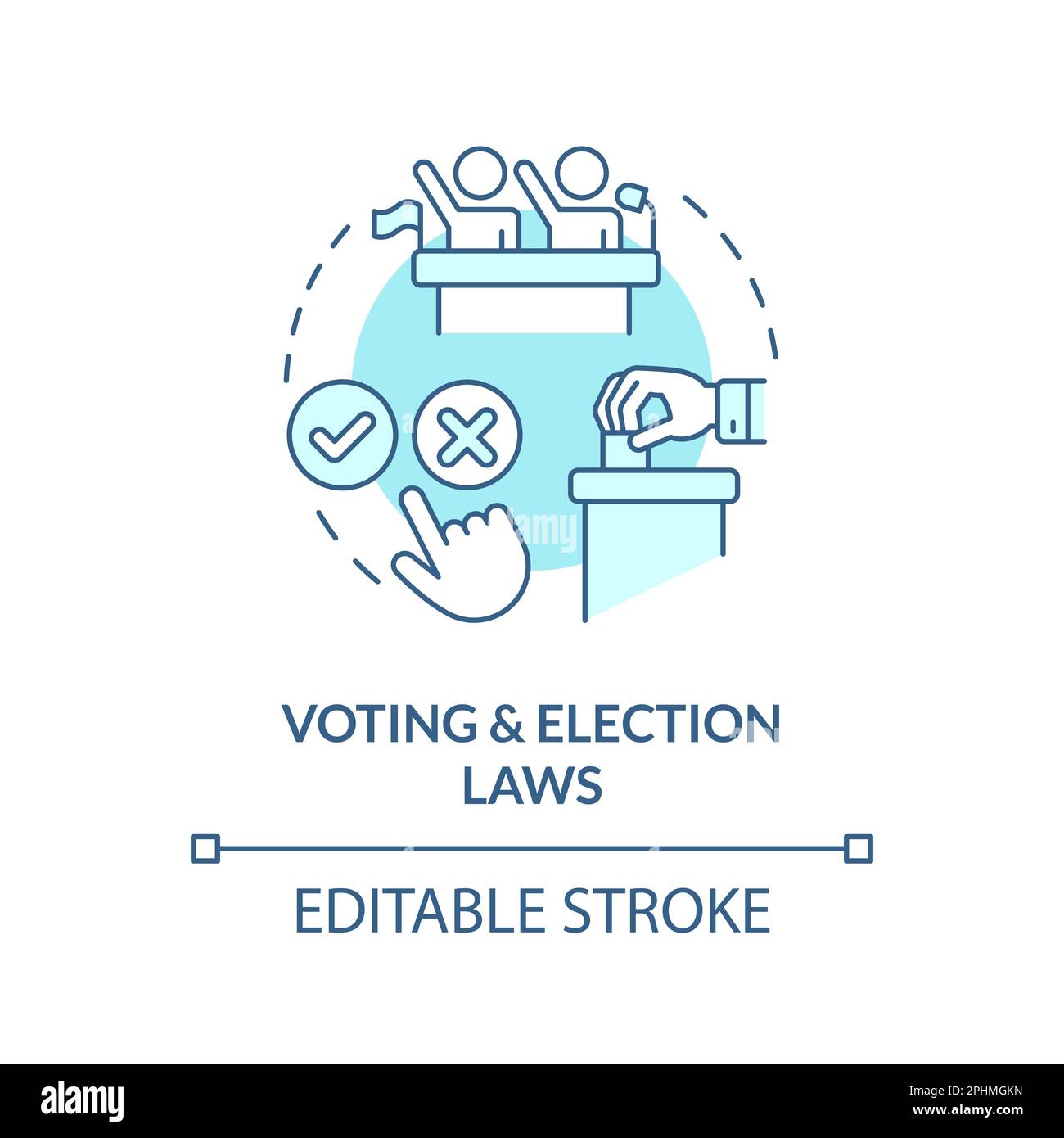 Voting and election laws blue concept icon Stock Vector Image & Art - Alamy