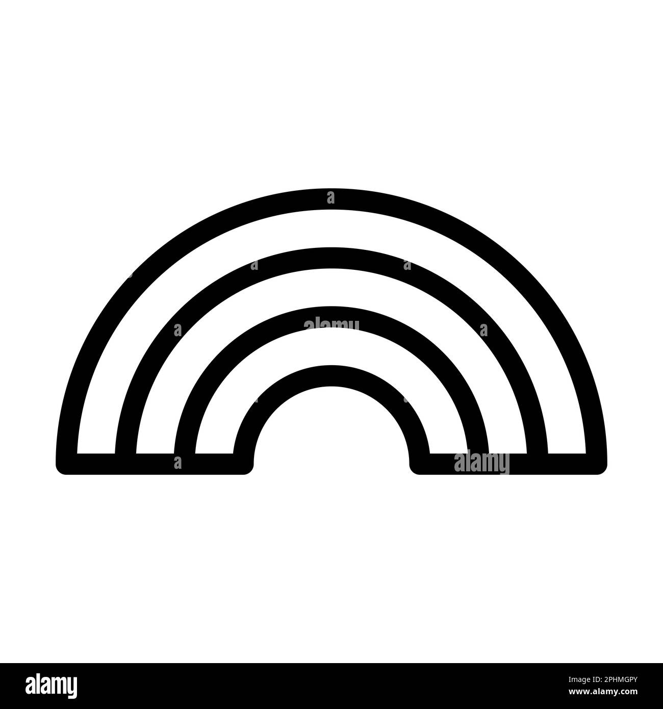 Rainbow Vector Thick Line Icon For Personal And Commercial Use Stock Photo - Alamy