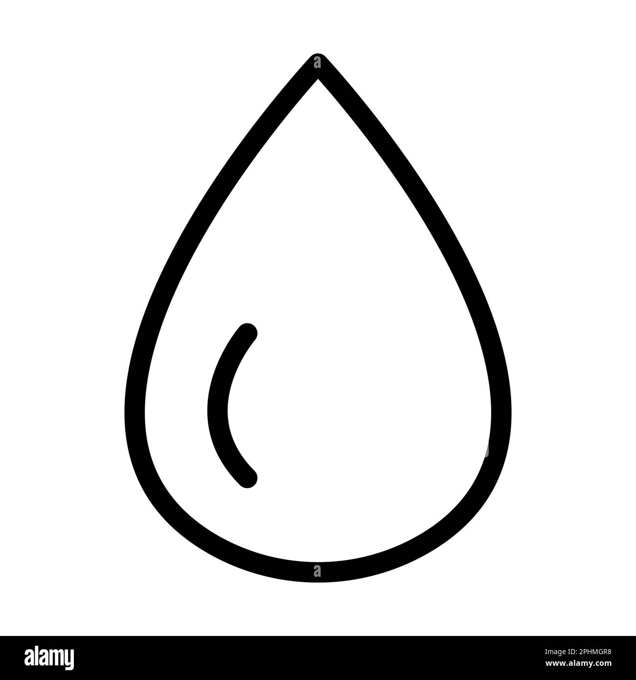 Water Drop Vector Thick Line Icon For Personal And Commercial Use Stock ...
