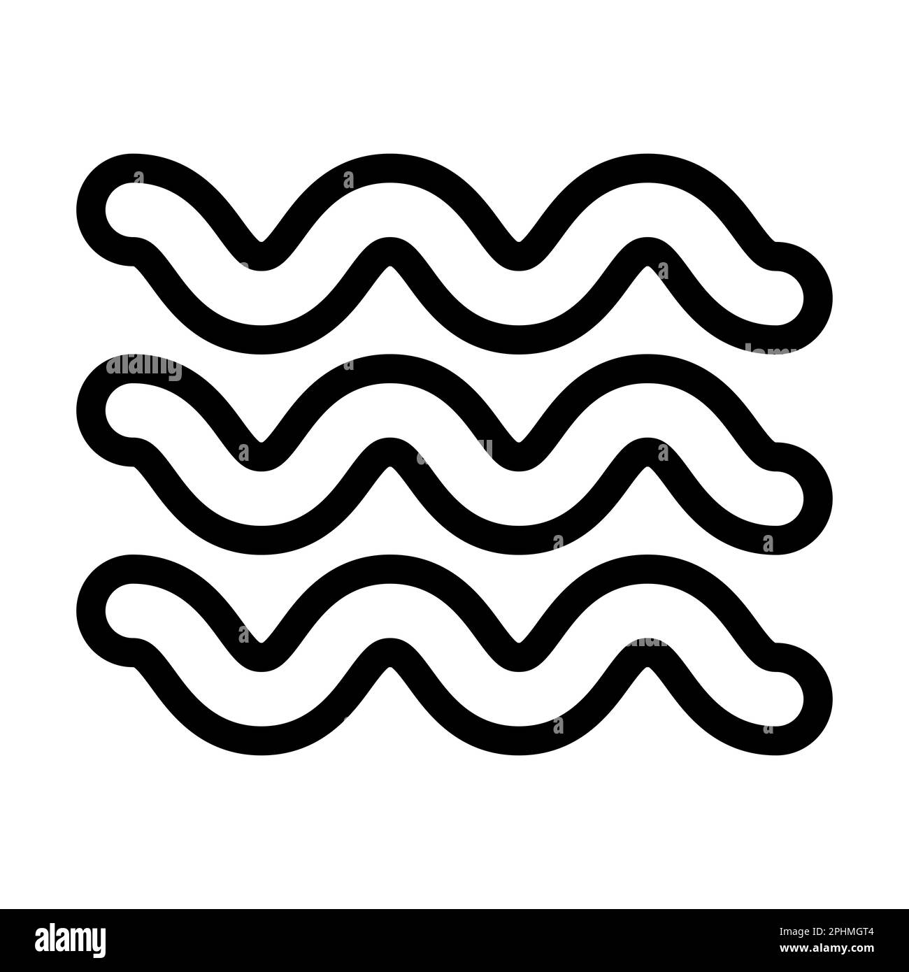 Wave Vector Thick Line Icon For Personal And Commercial Use Stock Photo - Alamy